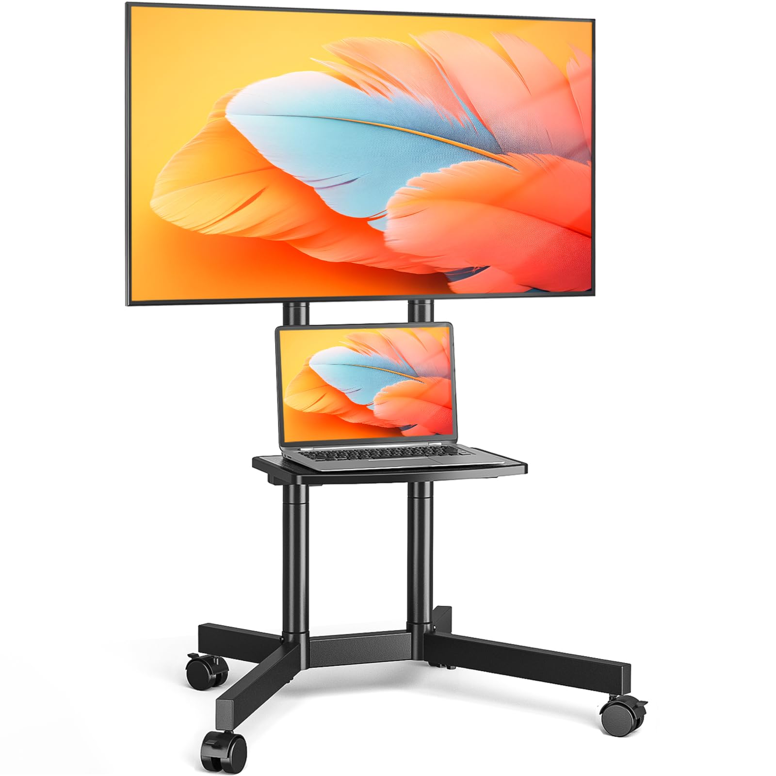 TVON Mobile TV Stand on Wheels for 32-75 Inch LCD LED Flat Panel Plasma ...