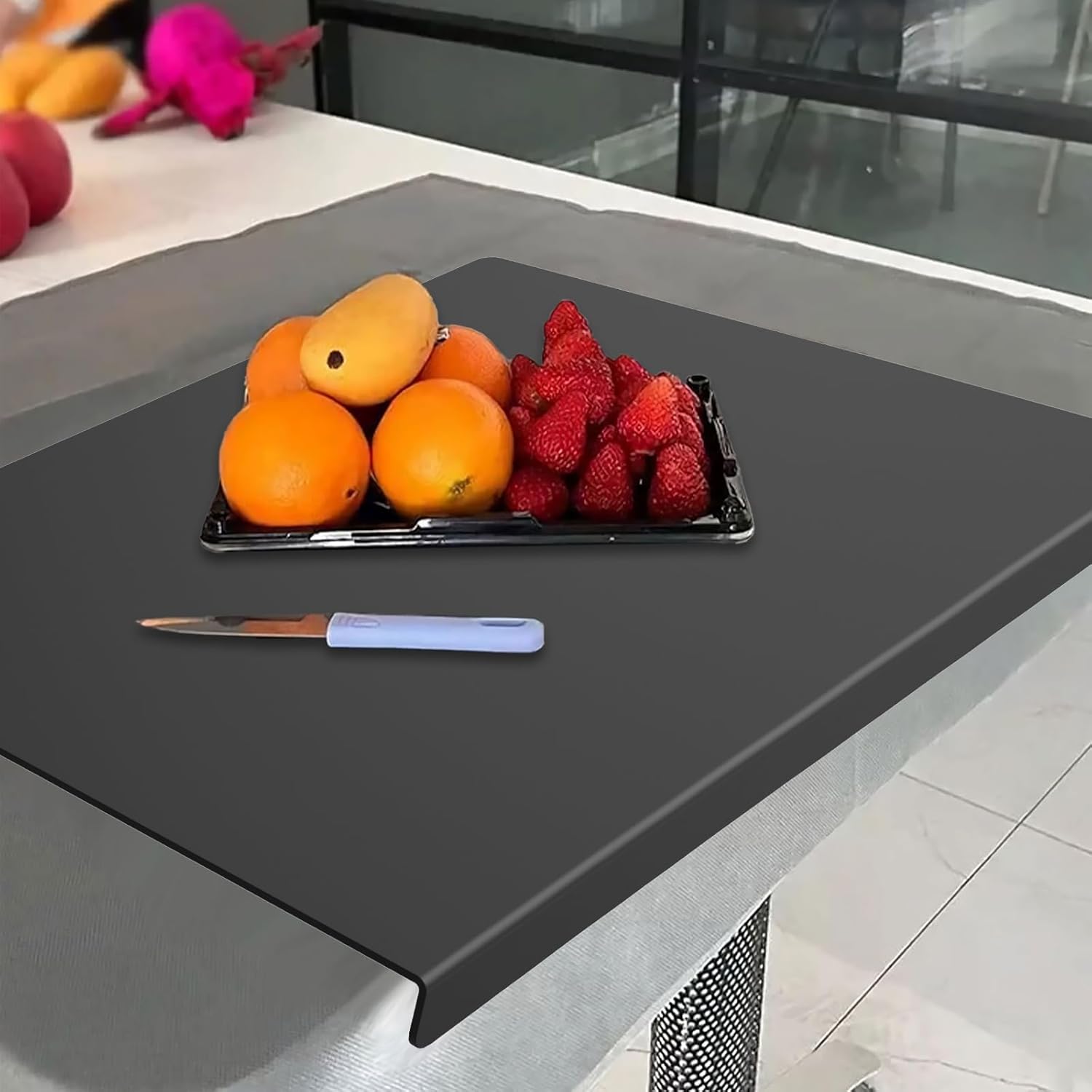 Acrylic Cutting Board with Lip Edge Reusable Multipurpose Desk Pad ...