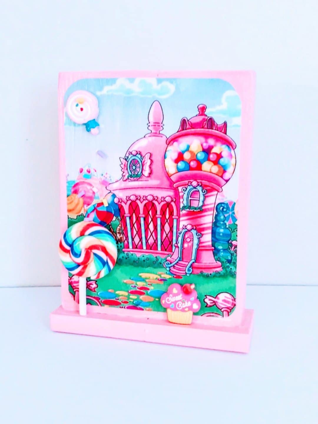 Amazon.com: Candyland Gumball Gazebo Wood Block Sign - Tiered Tray ...