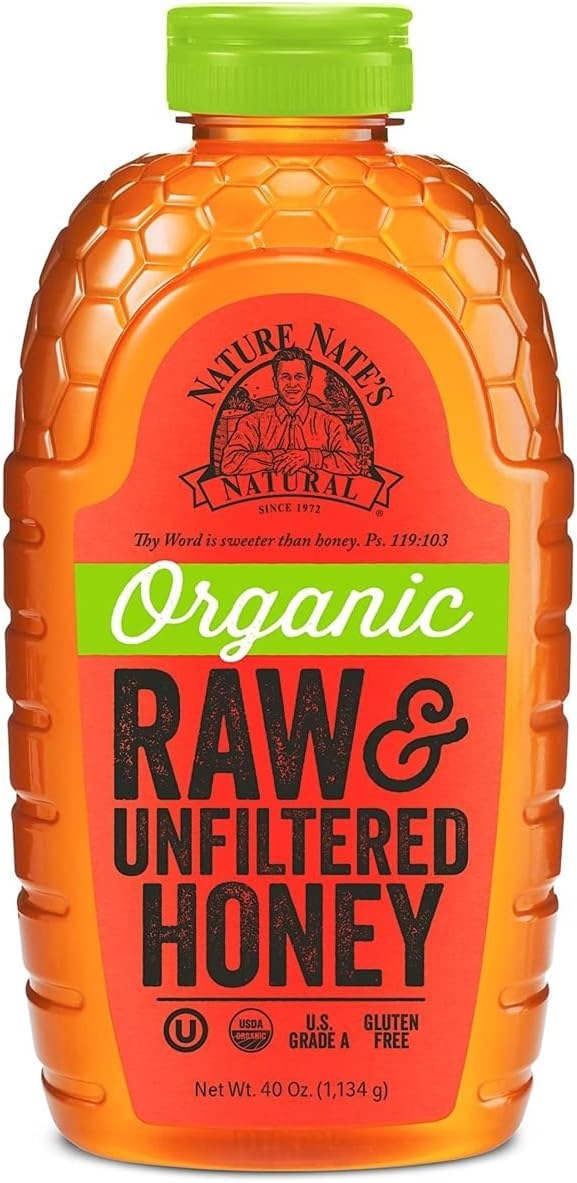Amazon.com : Nate's Organic 100% Pure, Raw & Unfiltered Honey - USDA ...
