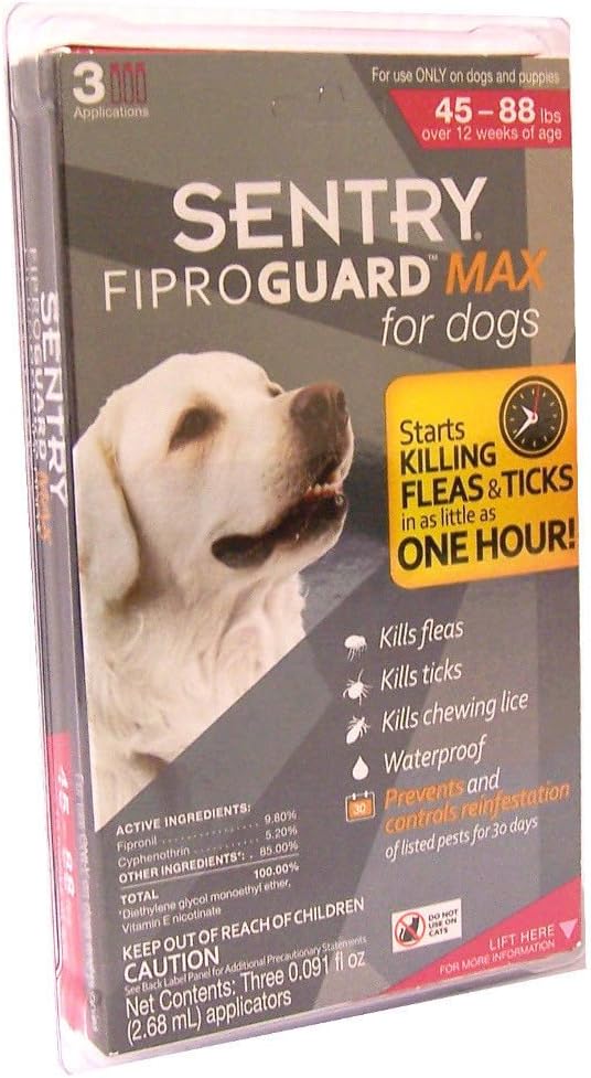 Amazon.com : St Jon Lab-Sergeant Pet 529050 Sentry Fiproguard Max For ...