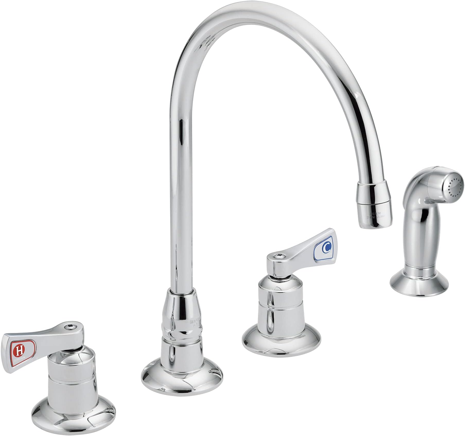 Moen 8707 Commercial M-DURA One-Handle Kitchen Faucet with Side Spray ...