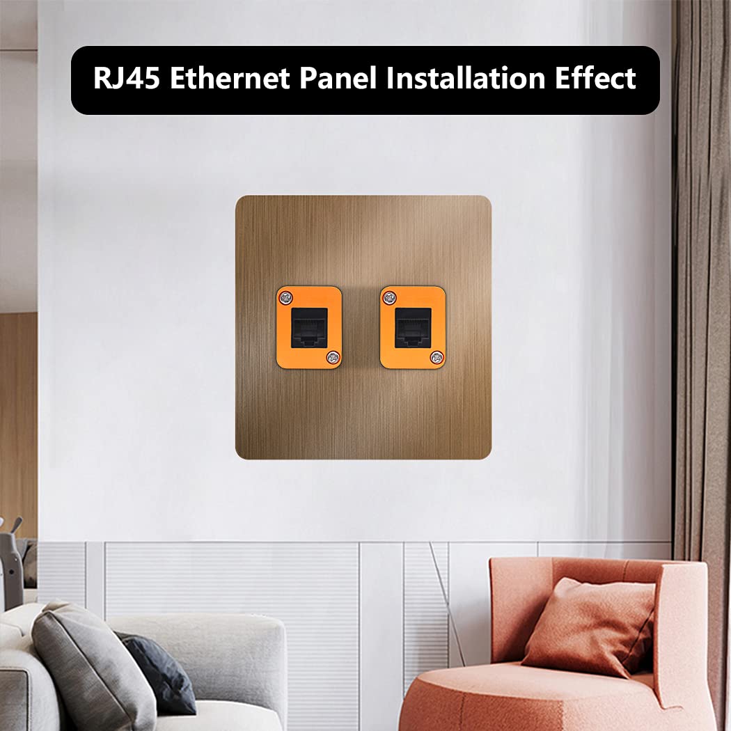 RIIEYOCA D-Type Module RJ45 Ethernet Adapter，90 Degree Right Angle Cat6 ...