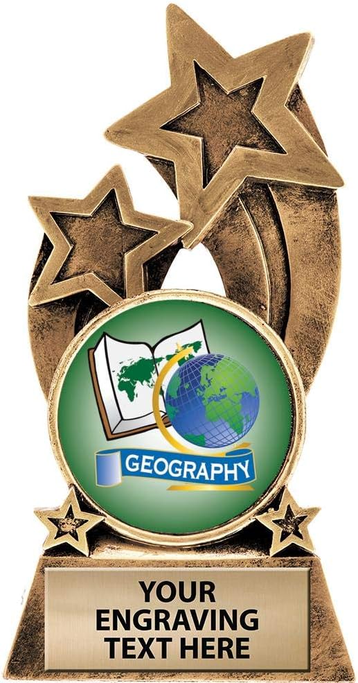 Amazon.com : Crown Awards Geography Trophy, 5.5" Glory Resin Geography ...