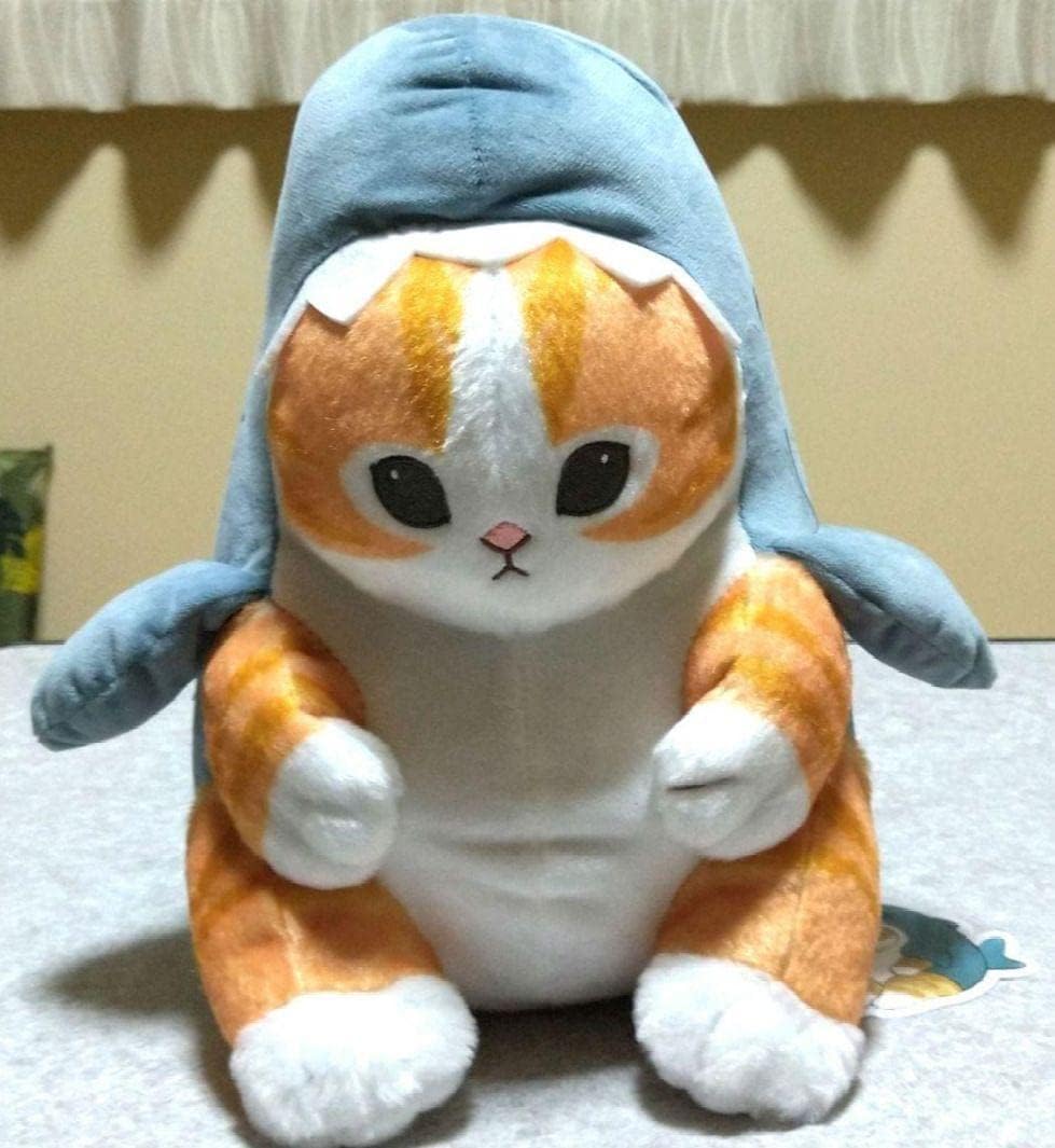 Amazon.co.jp: Jyu no Mofusand Moffsand Shark Nyan Big Plush Toy : Toys ...