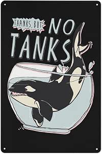 Amazon.com: Seaworld Shark Funny Vintage Metal Tin Sign Hanging Poster ...
