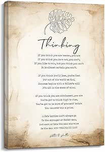 Amazon.com: Thinking Poem Poem Wall Decor Walter D. Wintle Quotes Wall ...