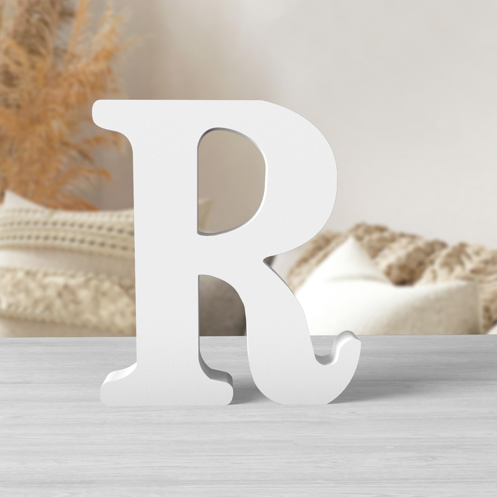 Amazon.com: Zaruatu 6 Inch White Wood Letters Unfinished Wood Letters ...