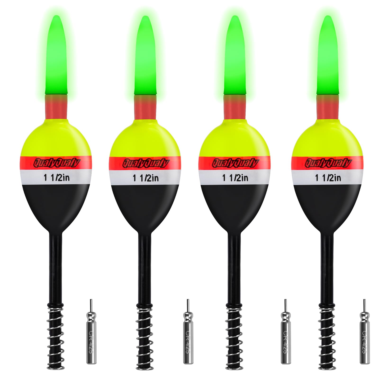 Snapklik.com : 4PCS Lighted Slip Bobbers Fishing Floats Glow In The ...
