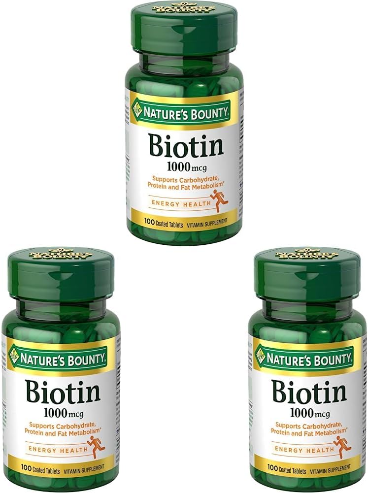 Amazon.com: Nature's Bounty Biotin, Vitamin Supplement, Supports Metabolism for Cellular Energy ...