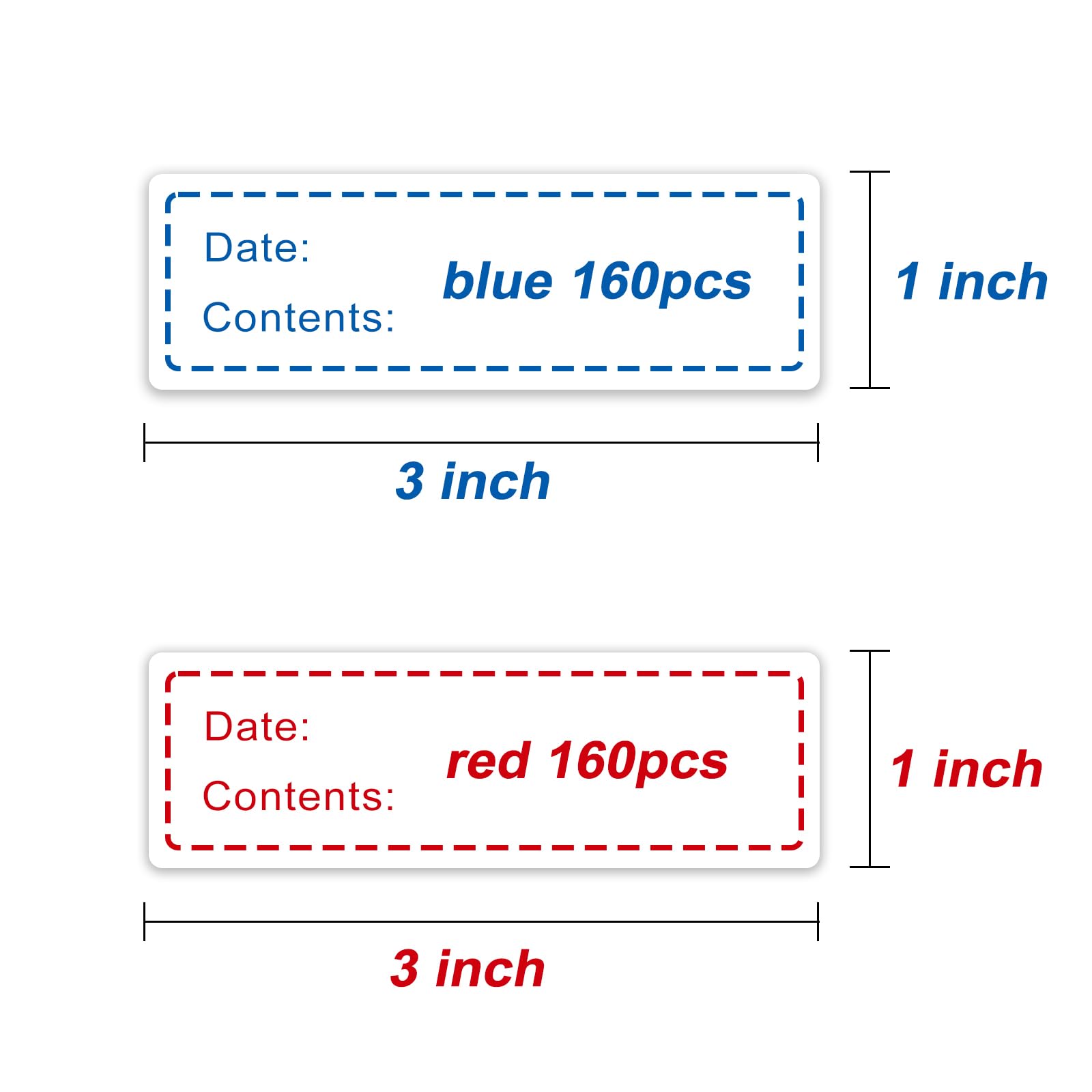 Snapklik.com : 320pcs Removable Freezer Labels, 1 X 3 Inch Food Storage ...