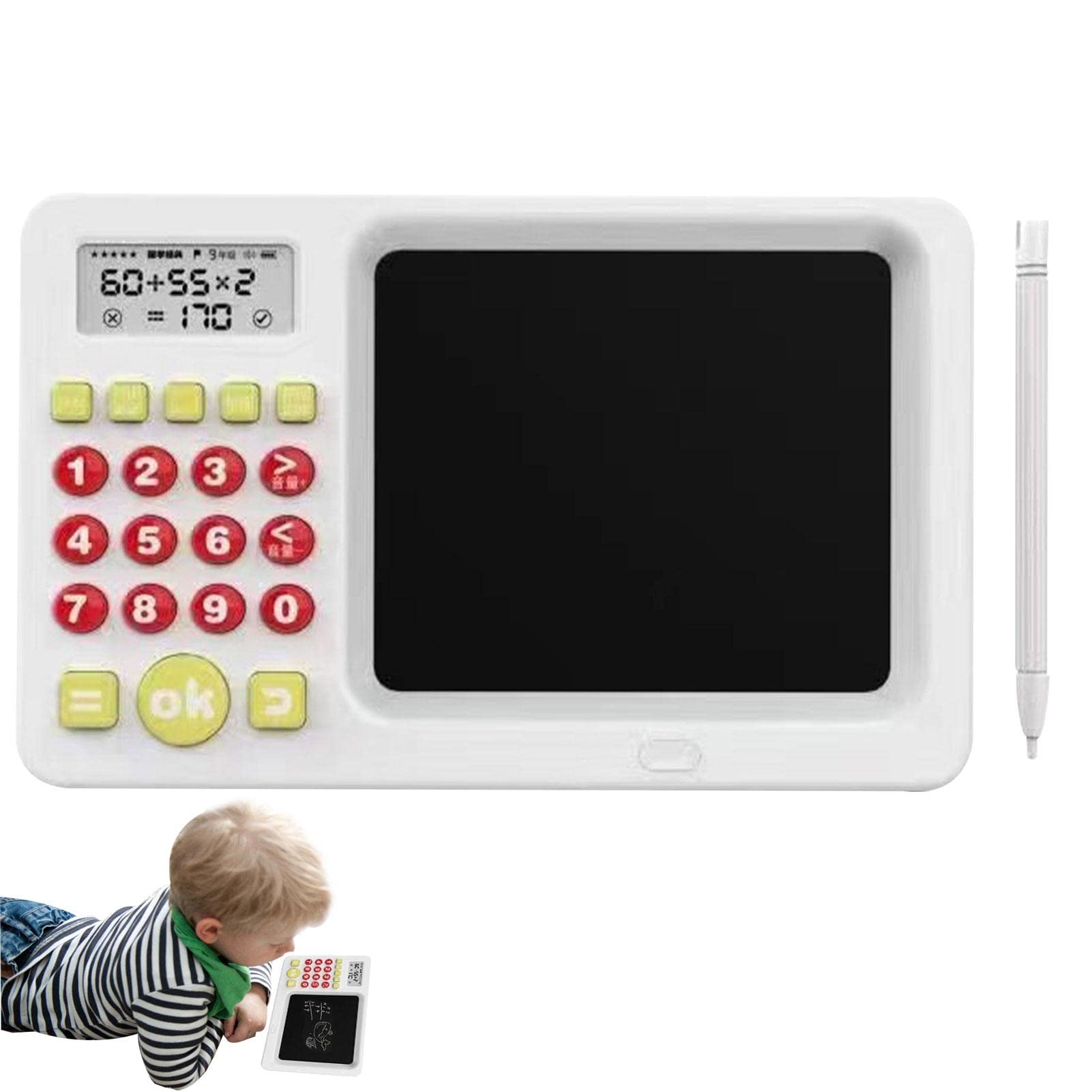 Buy Calculator With Doodle Pad, Kids Montessori Teaching Electric ...