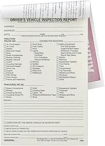 J.J. Keller 1854 Driver's Vehicle Inspection Report Book : Amazon.co.uk ...