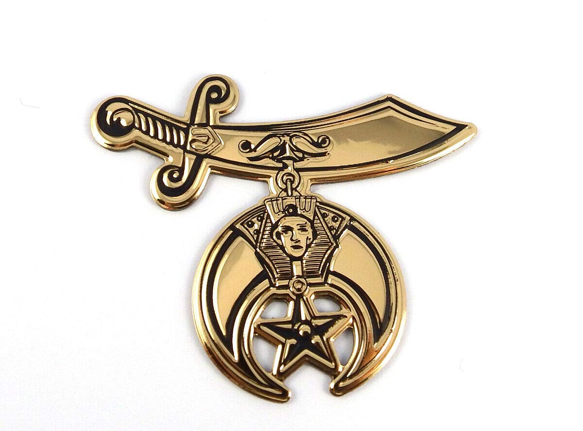 Shriners shriner gold finish decal emblem 3D sticker car bike 2.75 ...