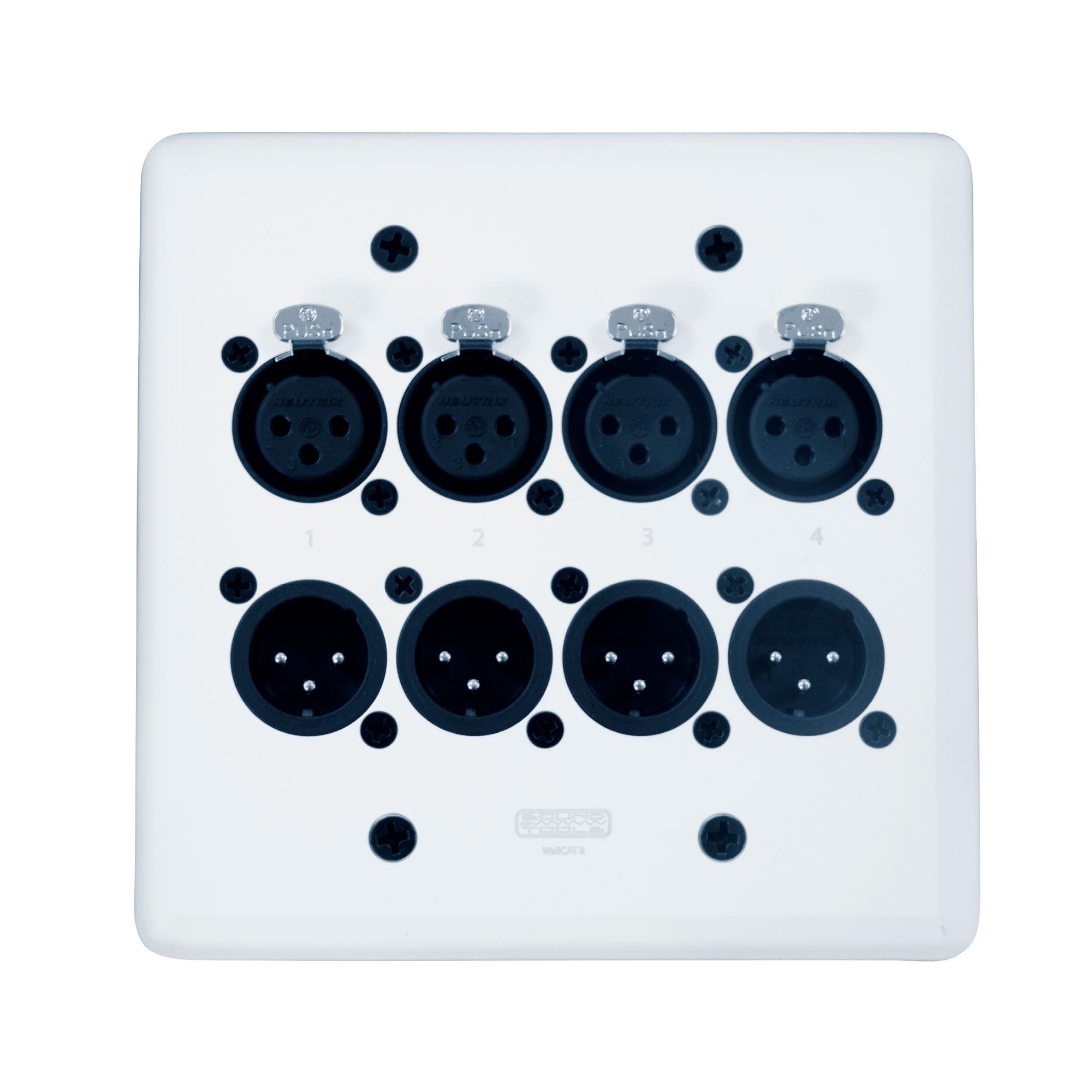 WallCAT 8 - Analog, AES3, DMX and intercom 4 Channel Wall Plate NO ...