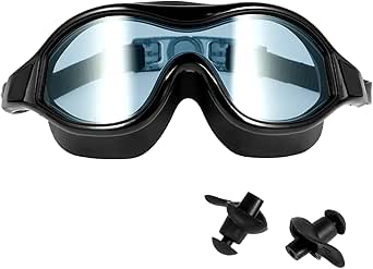 Amazon | [Shuiling] 水中メガネ ゴーグル 水泳 スイミングゴーグル 180°+クリアの広い視野 跡がつかない 曇り止め 水漏れ防止 UVカット 柔らかいシリコン ノーズ ...