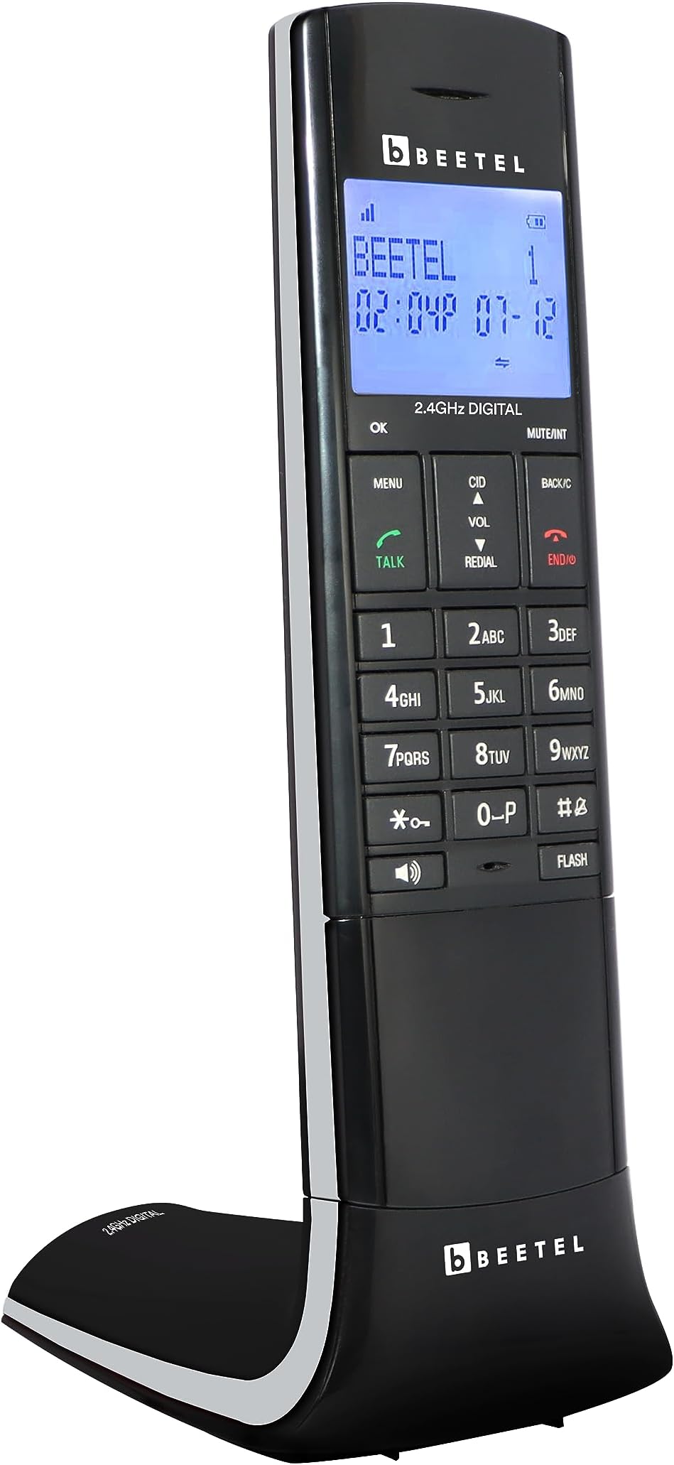 Beetel X73 Cordless 2.4Ghz Landline Phone with Caller ID Display, 2-Way ...