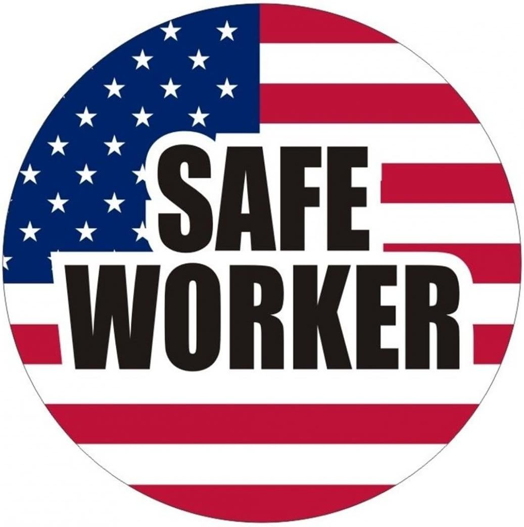 Amazon.com: 1-Pcs Worthy Popular American Flag Safe Worker Vinyl ...