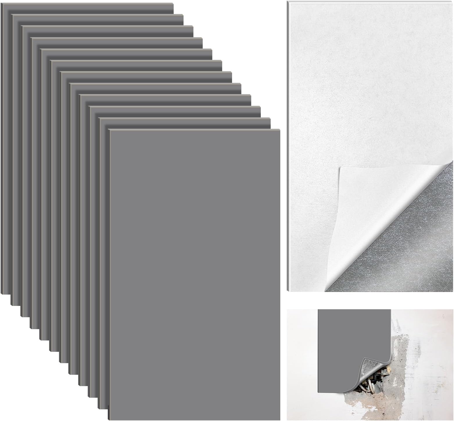 Frienda 12 Pcs Self Adhesive Rubber Wall Outlet Cover Plate Rubber Wall ...