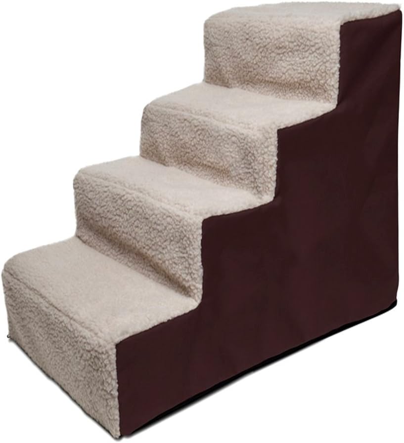 Amazon.com : Pet Step Stool for Bed 4-Step Portable Ladder for Dogs and ...
