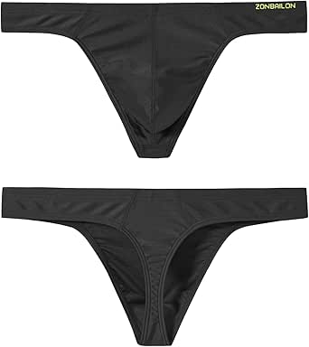 JINSHI Men's Thong Underwear Sexy Ice Silk Glossy G String Male ...