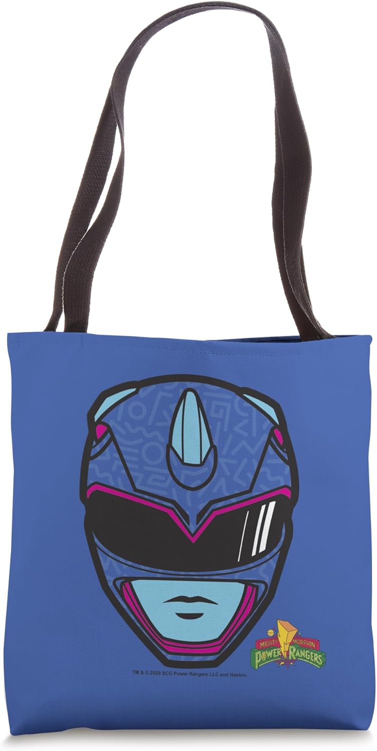 Amazon.com: Power Rangers Blue Ranger Big Face Tote Bag : Clothing ...