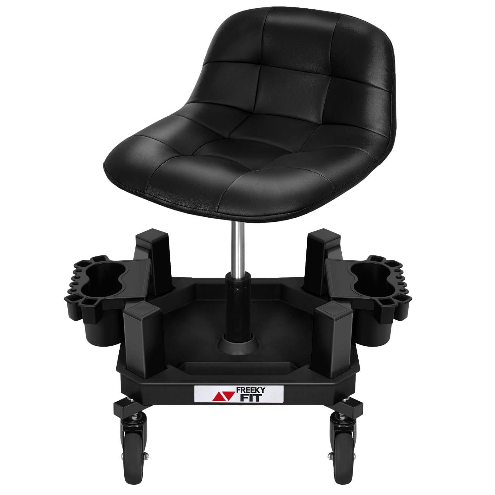 Amazon.com: FreekyFit Rolling Stool with Wheels, Adjustable Shop Stool ...