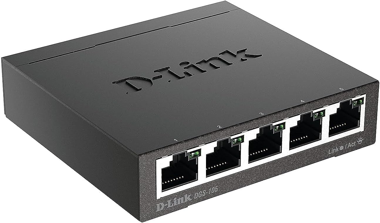 Amazon.com: D-Link Ethernet Switch, 5 Port Gigabit Unmanaged Metal ...
