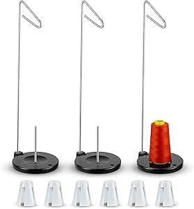 Amazon.com: 9 Pieces Cone Thread Holder Adjustable Single Thread Spool ...