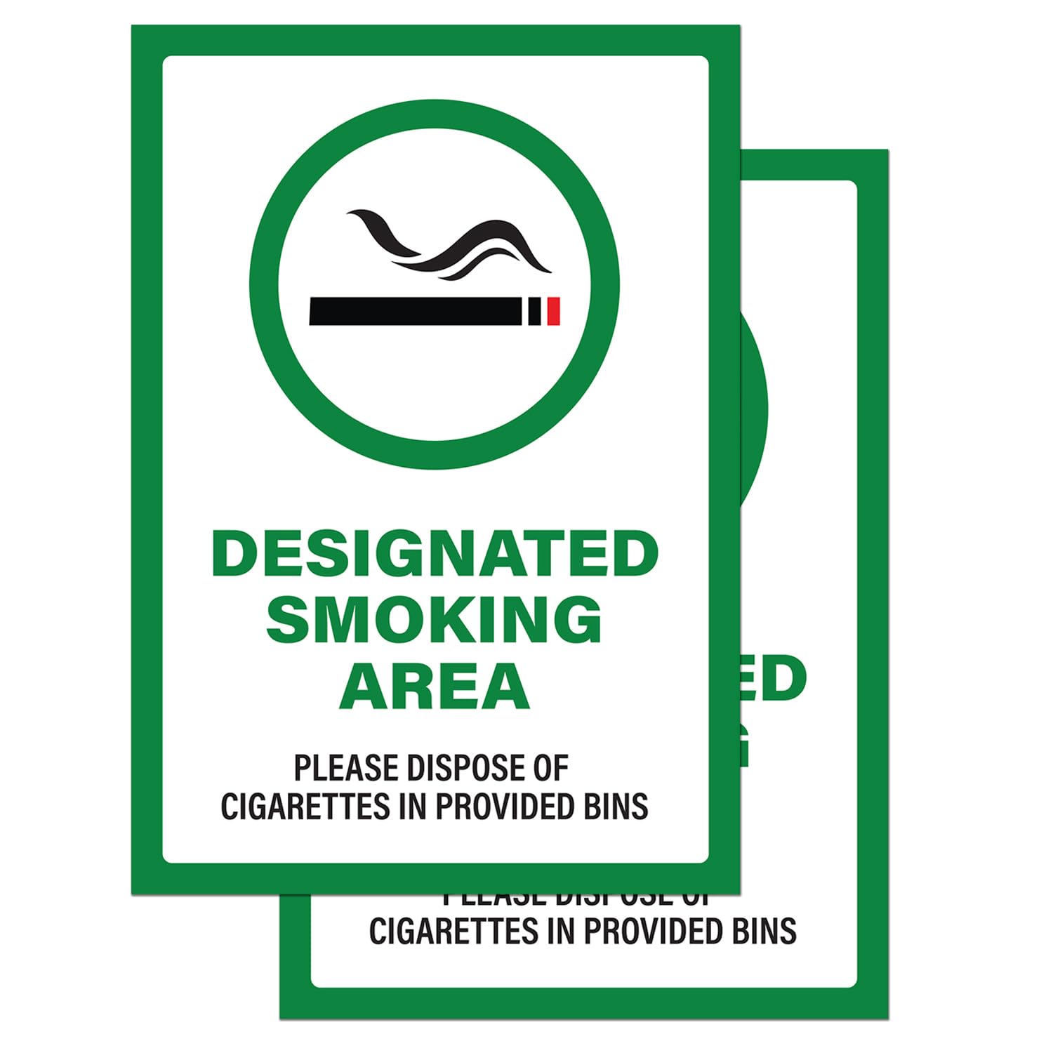 Amazon.com: Designated Smoking Area Stickers, Smoking Area Signs for ...
