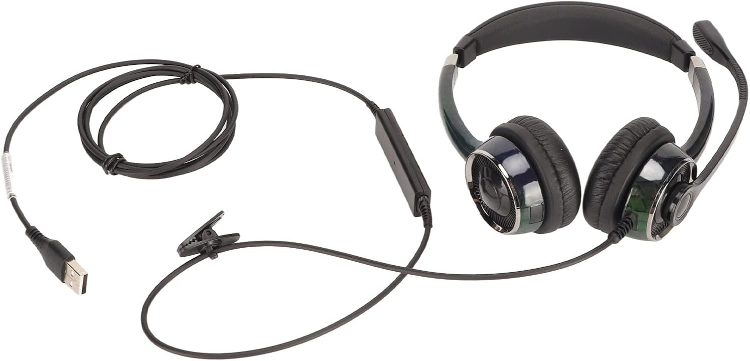 Business Headset Binaural Call Center Noise Canceling Headset ...