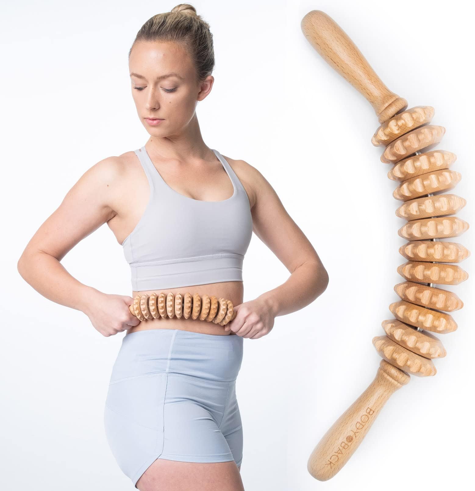 Amazon.com: Curved Wood Therapy Massage Roller Tools - Manual Massage ...