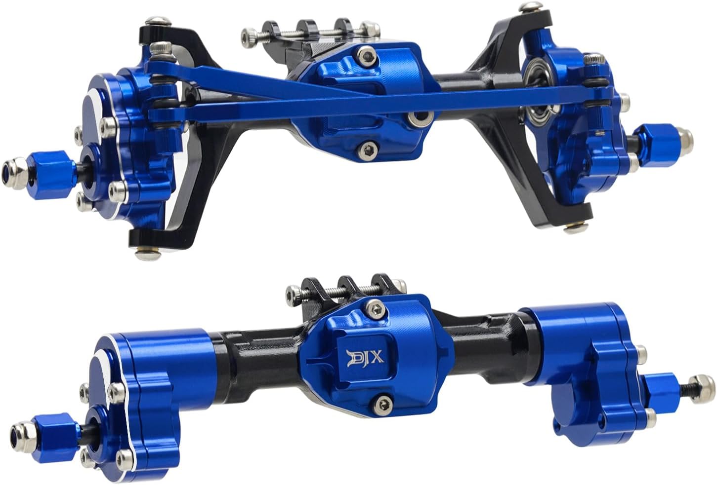 Amazon.com: DJX CNC Aluminum RC Front & Rear Portal Axles Set +4mm ...