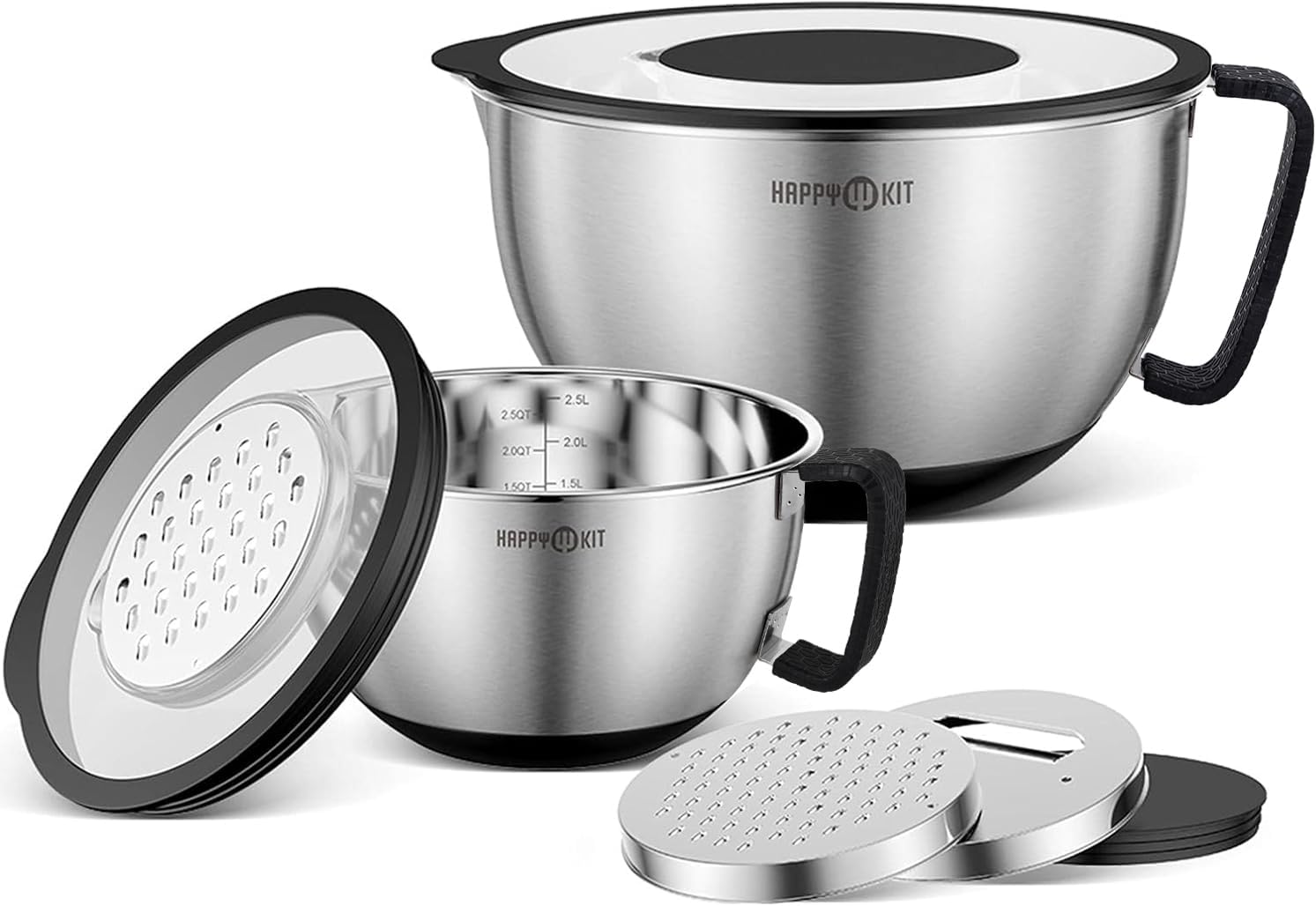 Amazon.com: KUNANG Stainless Steel Mixing Bowls, non slip silicone base ...