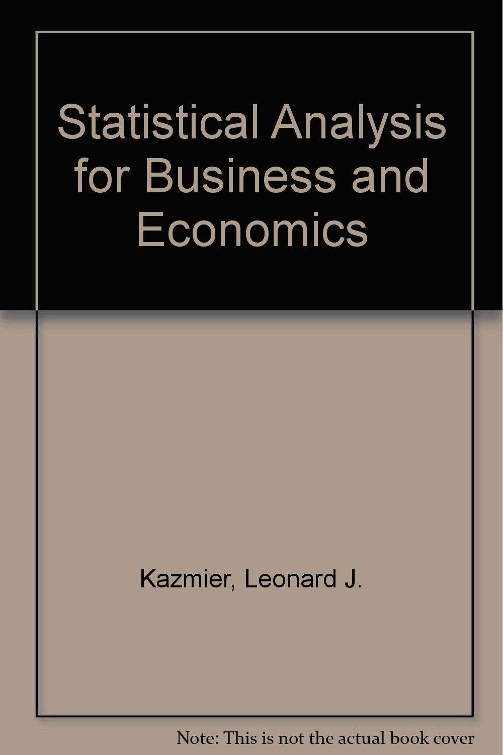 Amazon.com: Statistical Analysis for Business and Economics: Programmed ...