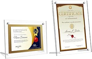 Amazon.com: ONLVAN Acrylic Certificate Frame 8.5x11 inch Certificate ...