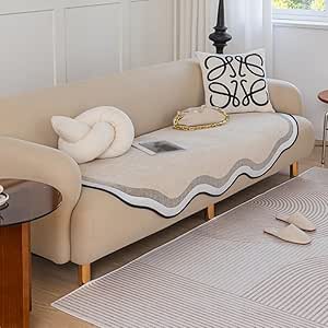 Amazon.com: 1-Piece Light Luxury Soft Chenille Sofa Cover,Cream Style ...