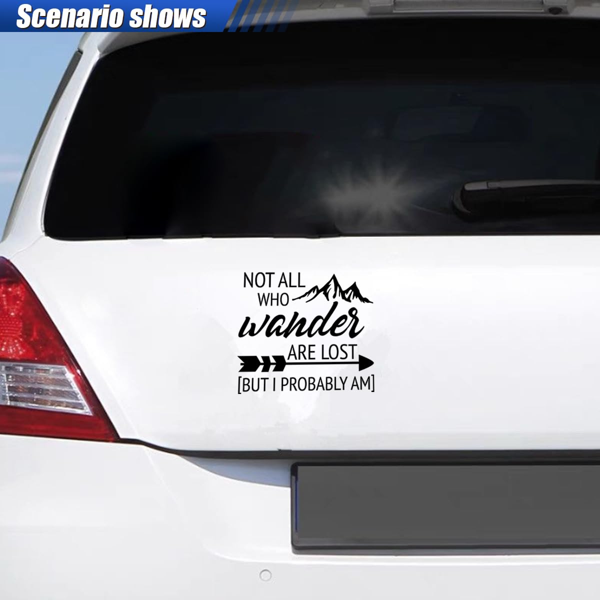Snapklik.com : Not All Who Wander Are Lost But I Probably Am Car Decal ...