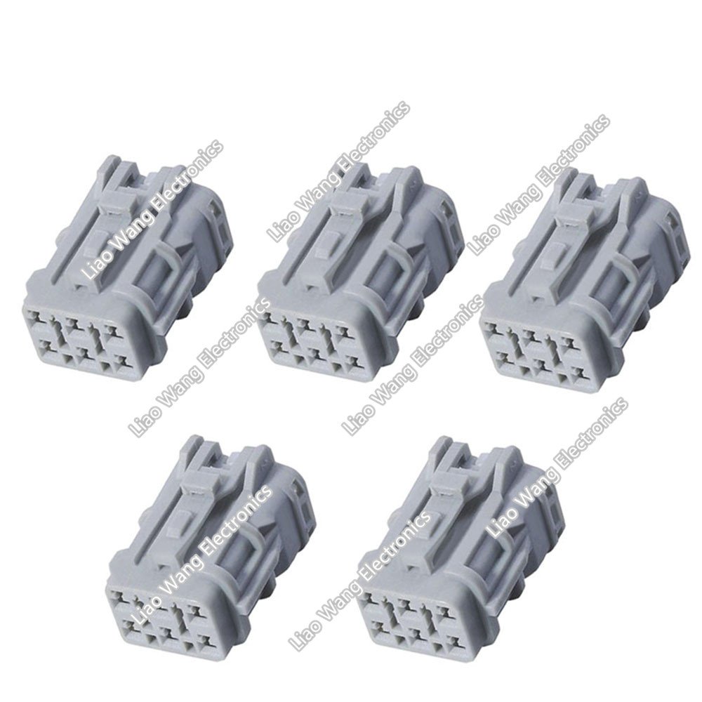 Shomy 5 sets 6 pin automotive sensor gray harness connector with terminal block DJ7061Y-2-21 6P ...