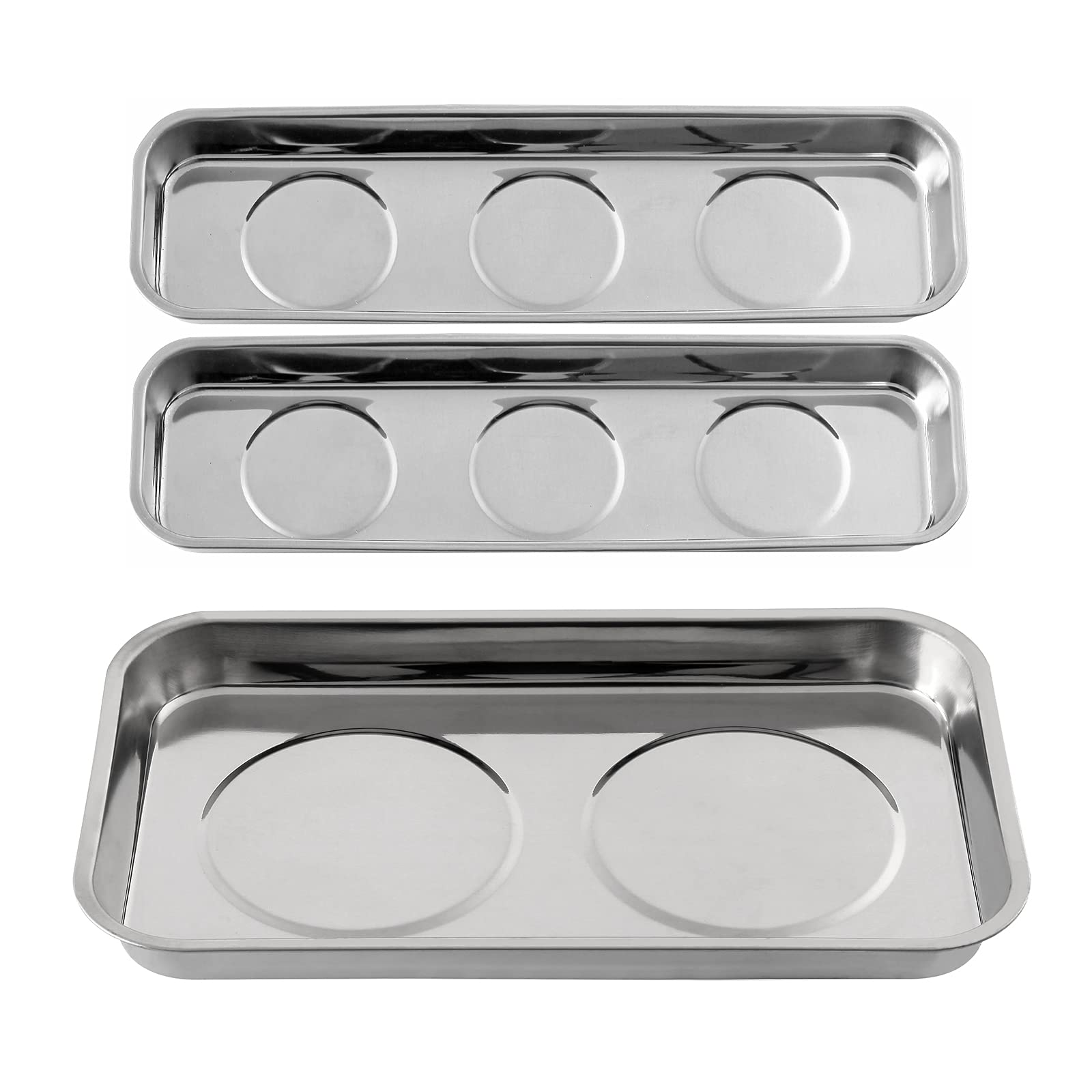 Amazon.com: Rechabite 3 Pieces Magnetic Trays Set Stainless Steel ...