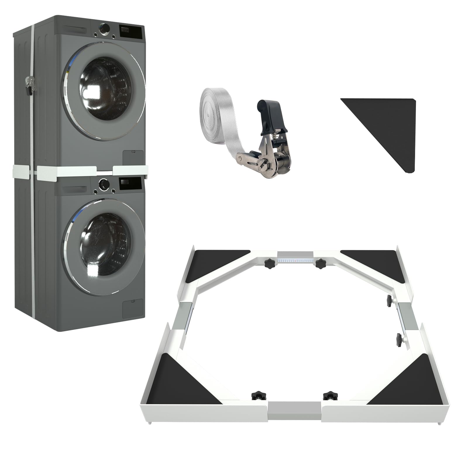 Amazon.com: Heavy duty Stainless Steel Washer Dryer Stacking Kit ...