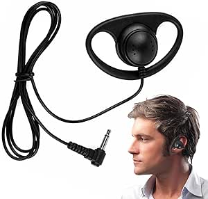 Amazon.com: Weeyutix D Shape Ear-Hook Earpiece - 3.5mm Earhook Headset ...