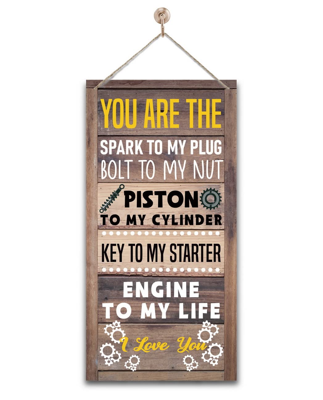 Amazon.com: Mechanic Sign Home Signs Decor, You Are The Engine To My ...