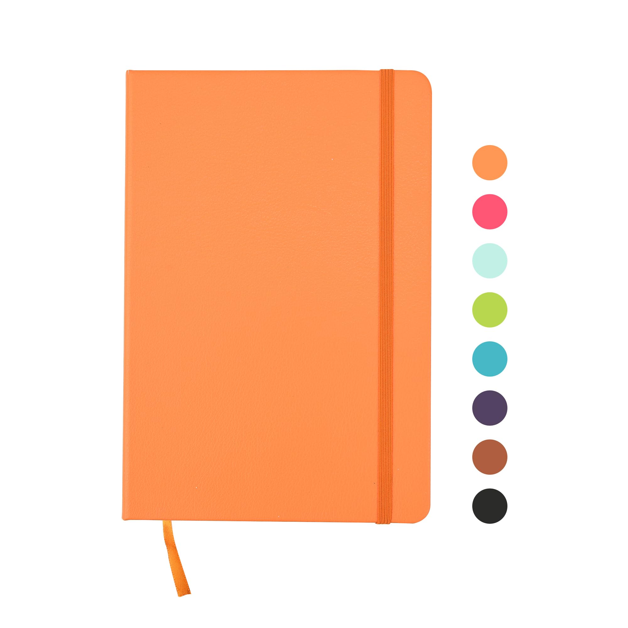 ARPAN A5 Personalised Custom Text Diary, Ribbon Marker, Elastic Closure ...