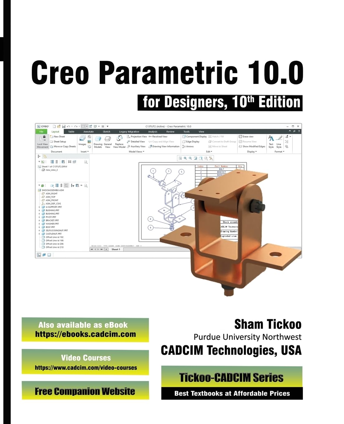 Buy Creo Parametric 10.0 for Designers, 10th Edition Book Online at Low Prices in India | Creo ...