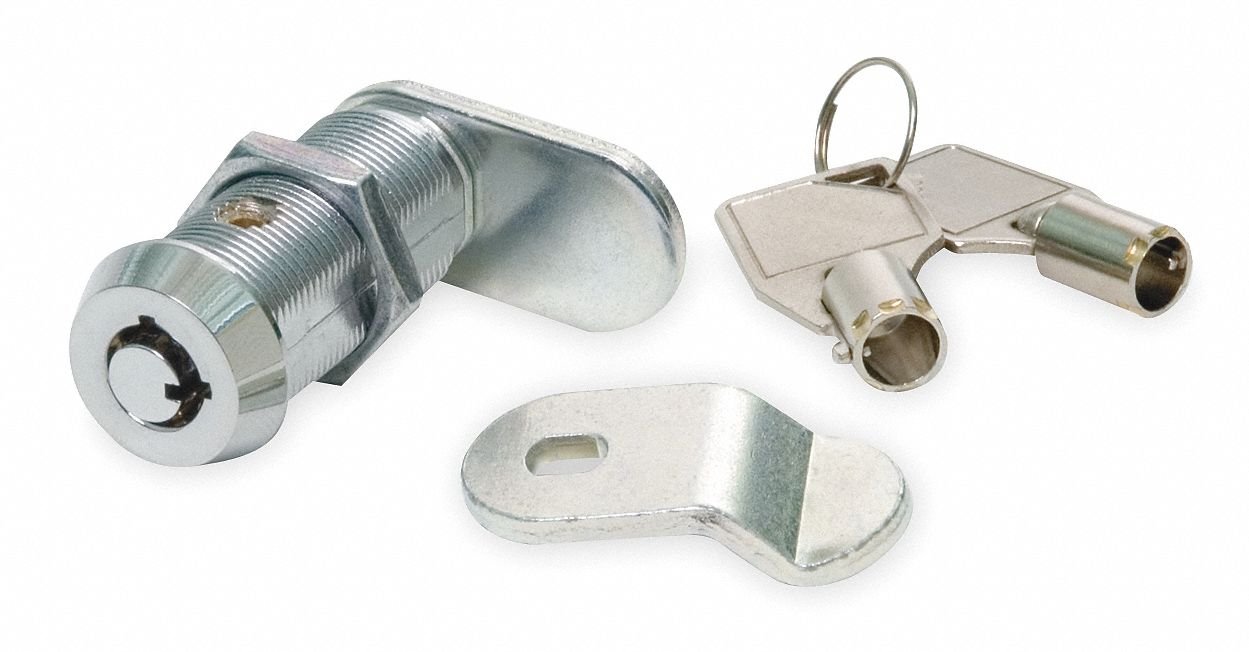 Battalion Tubular Key Cam Lock, Keyed Alike, Chrome - 1XRZ6: Cabinet ...