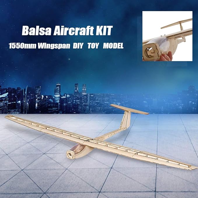 Amazon.com: HUIOP Mini Fixed-Wing, Dancing Hobby F1501 Balsa RC ...