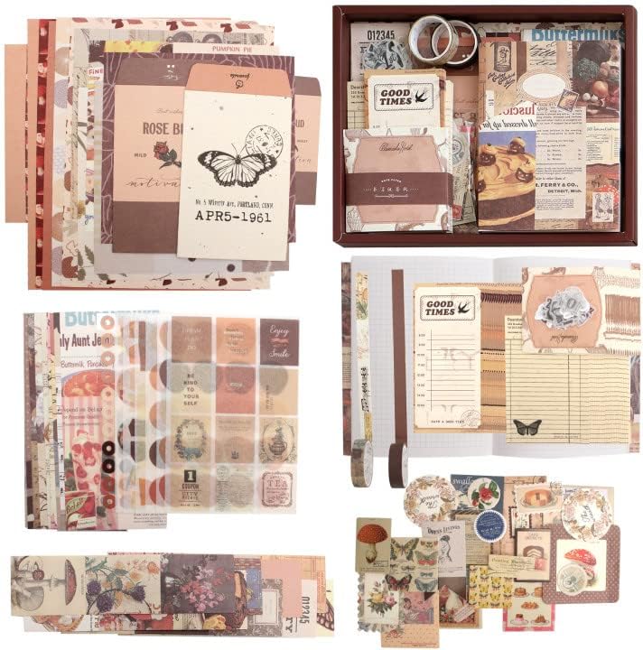Miramar Aesthetic Scrapbook Supplies Set, Vintage Scrapbooking Paper ...