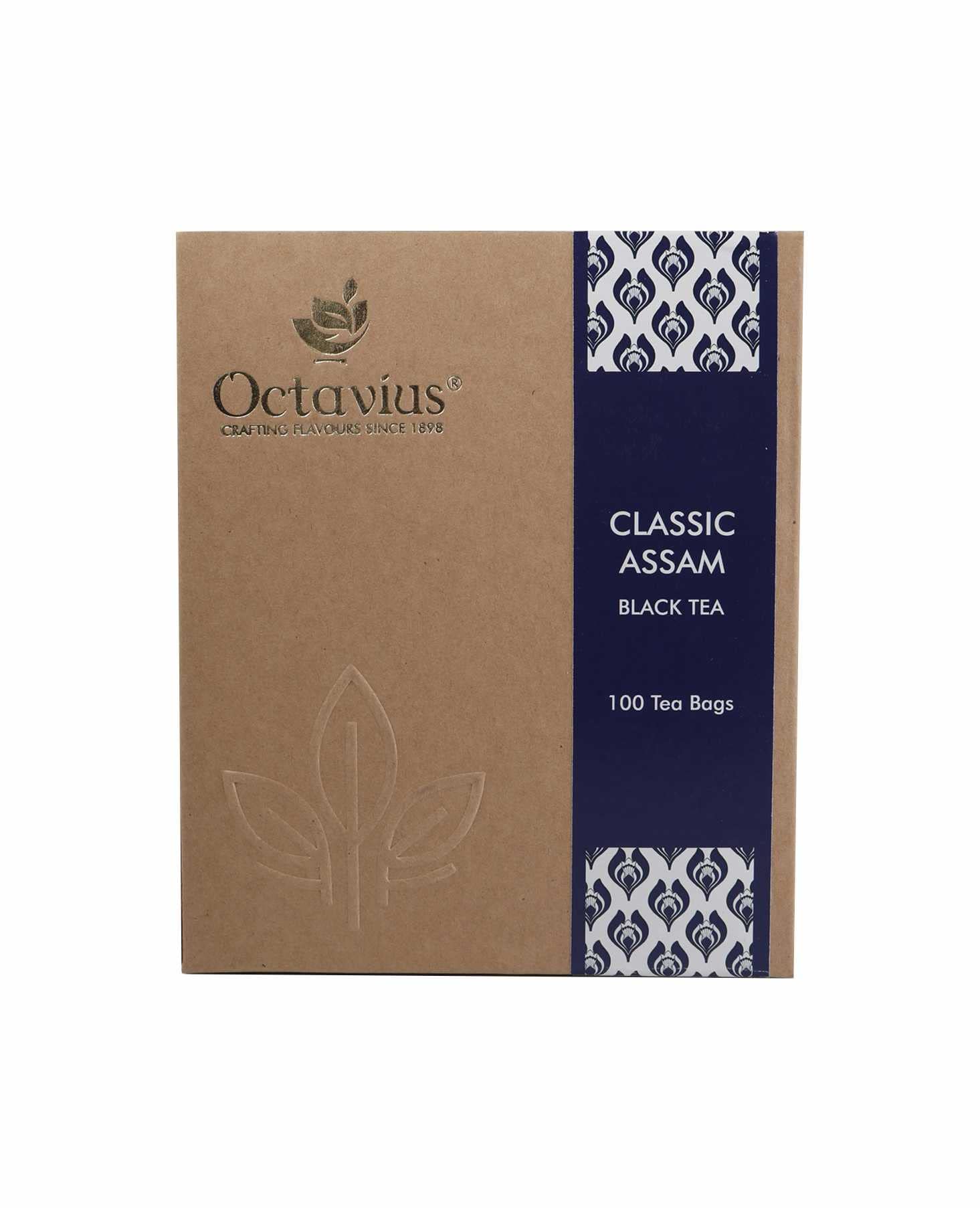 Octavius Classic Assam Black Tea 100 Enveloped Tea Bags Economy ...