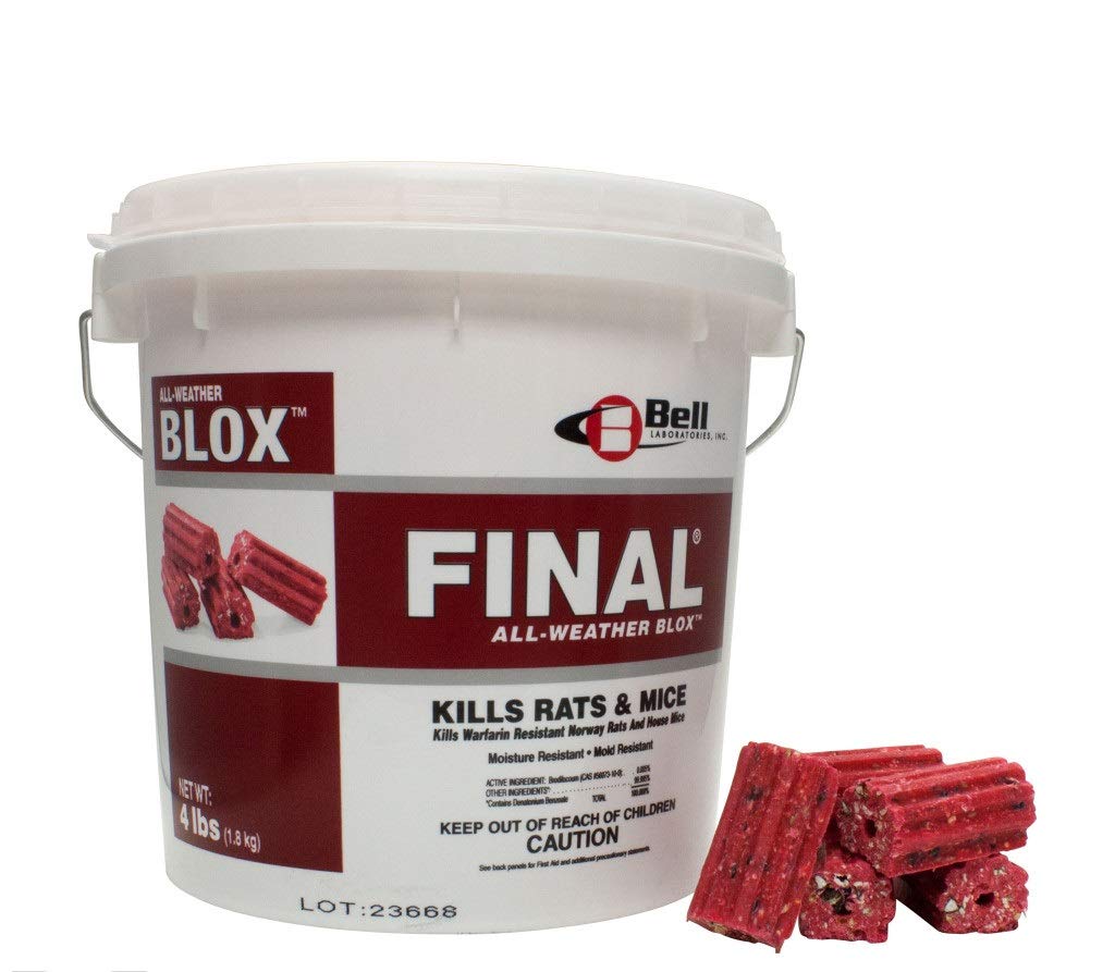 Amazon.com : Bell Final Blox Rodent Bait Poison 18#- Brodifacoum : Home ...